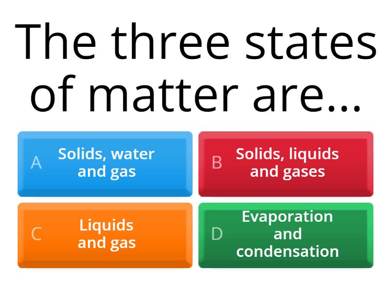 End of Unit States of Matter - Quiz
