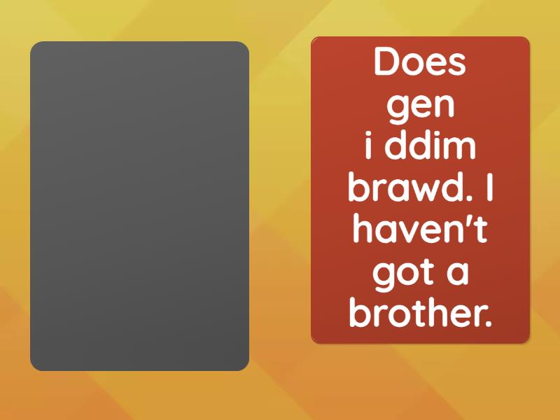 Gwaith cartref fy nheulu "Does gen i ddim... " | My family homework "I ...
