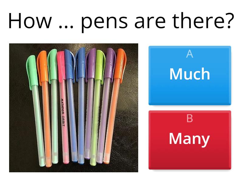 Much / many - Quiz