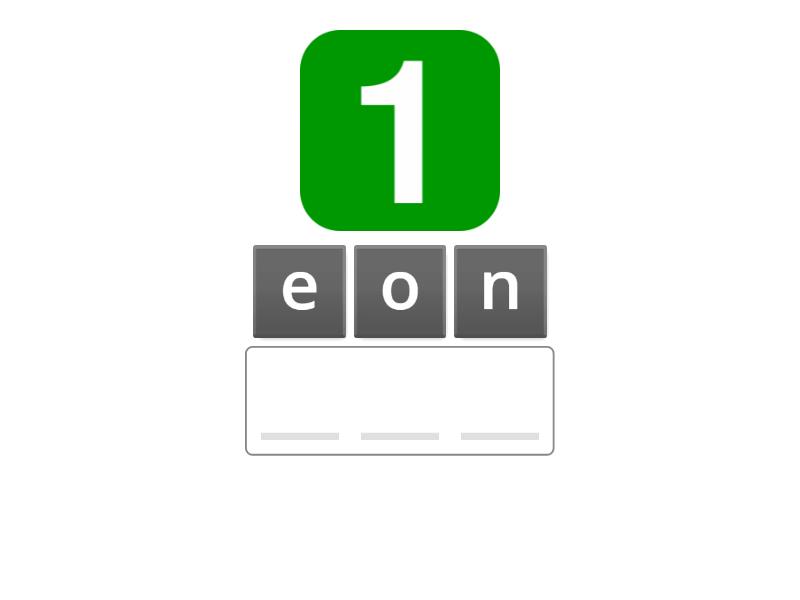 JWS A1 LEVEL - Unscramble numbers 1 to 20 - Anagrama