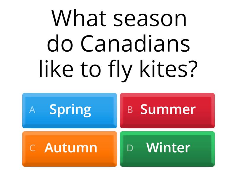 Canadian Seasons - Quiz