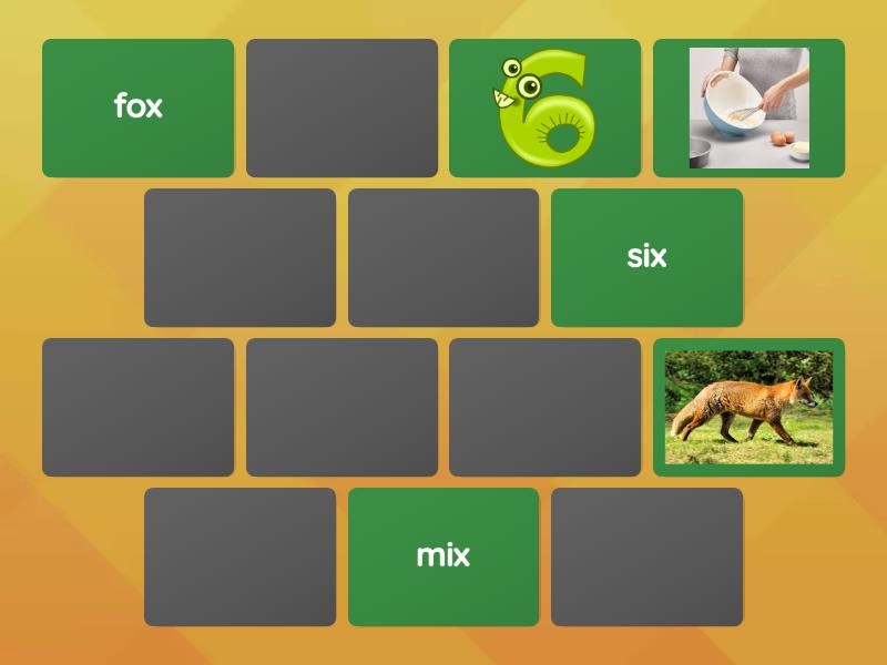 UFLI Lesson #31 (x) - Matching pairs