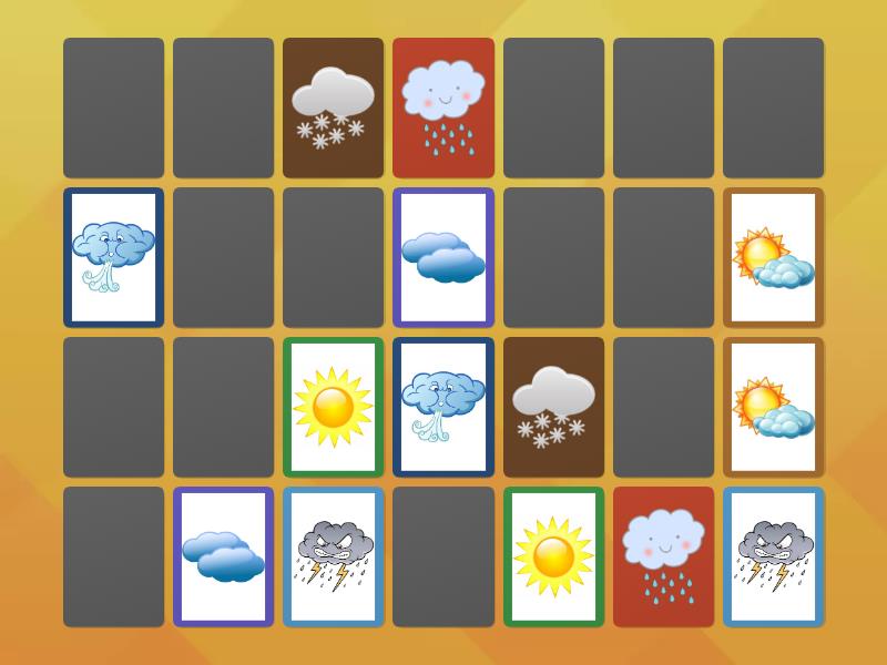 WEATHER MEMORY GAME - Matching pairs
