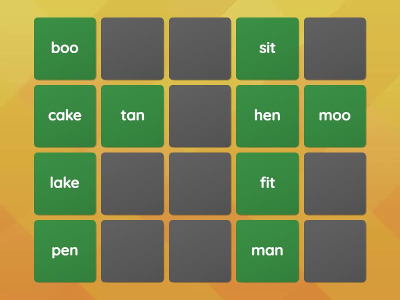Match the Same Vowel Sounds - Matching pairs