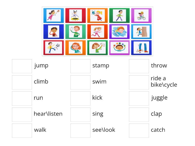 Picture dictionary verbs part 1 - Match up