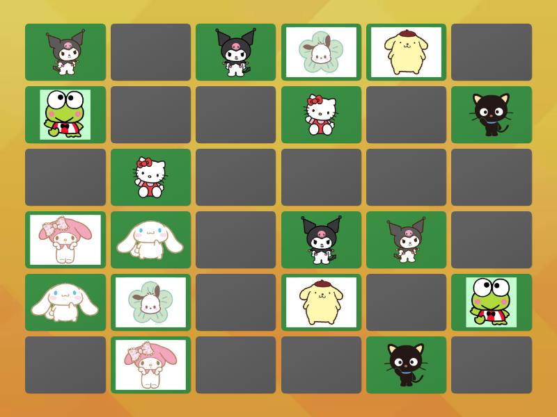 jogo da memoria de sanrio - Parejas