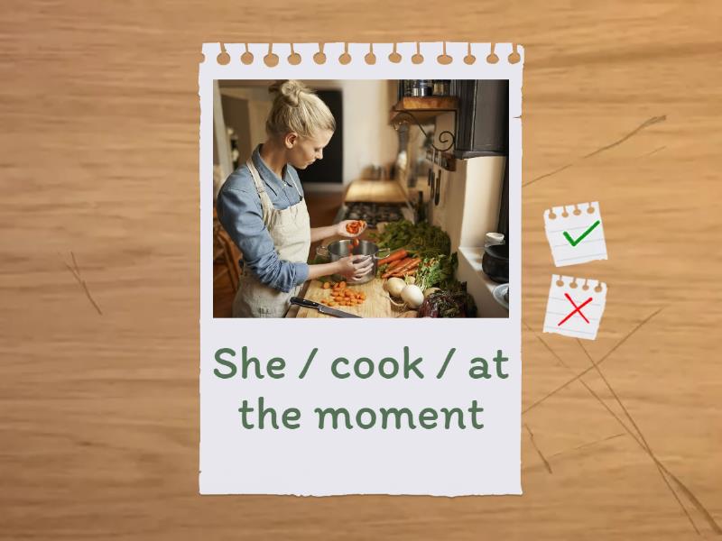 Present Continuous English File beginners 8B - Flash cards