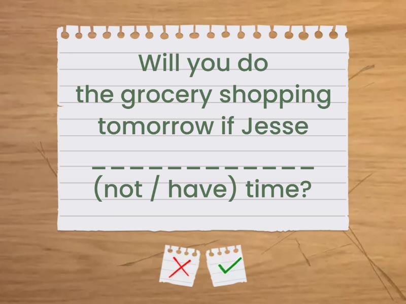 First conditional - Flash cards