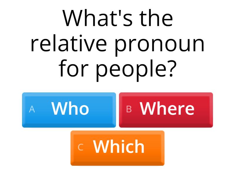 RELATIVE PRONOUNS: uses - Quiz