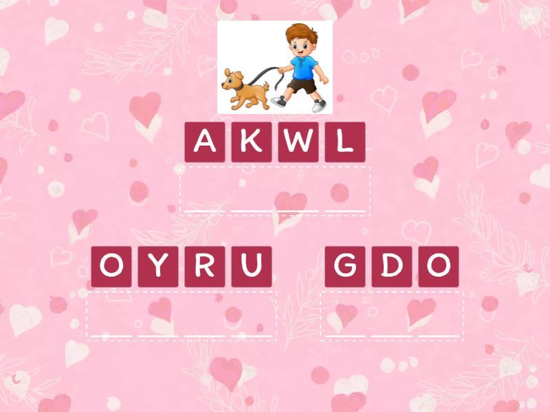 UNIT 10 LESSON 3 FAMILY AND FRIENDS - Anagram