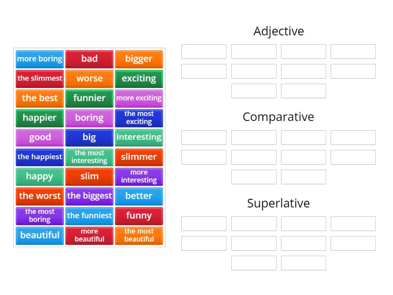 Comparative/Superlative - Group sort
