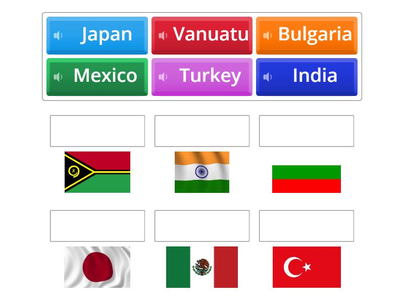 Match flags with countries - Match up