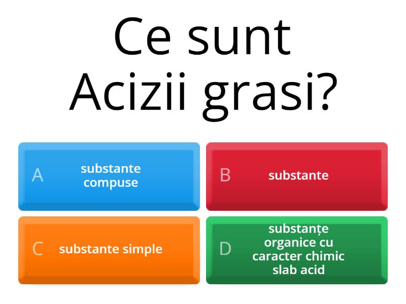 Acizii grasi - Quiz