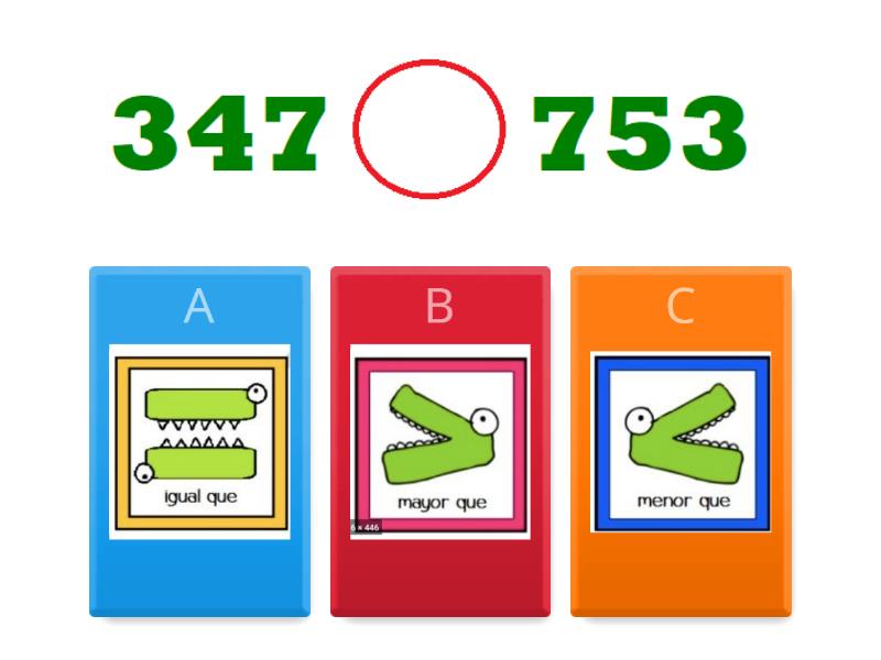 Comparación de números hasta 1000 - Quiz