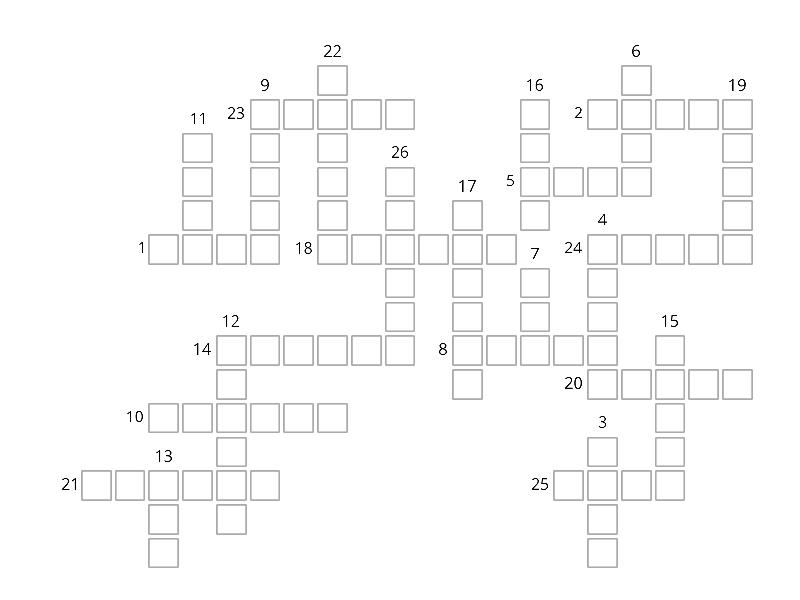 Irregular Verbs: Past Participle Form - Crossword