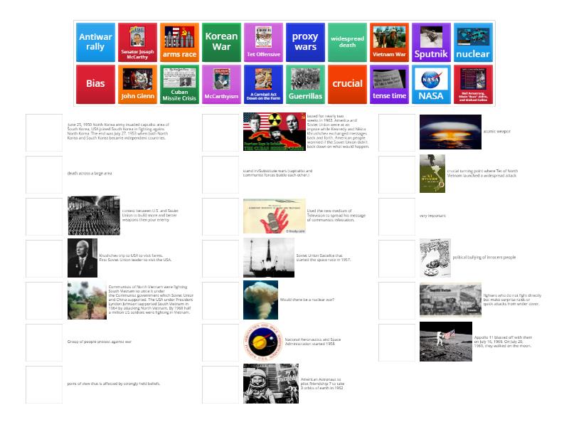 5th Social Studies Chapter 15 Lesson 2 and 3 - Match up