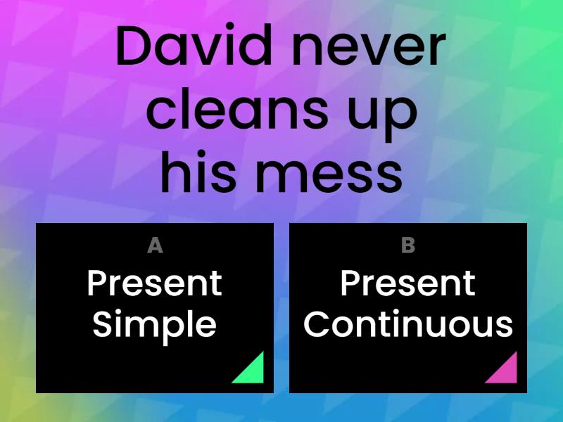 PRESENT SIMPLE vs PRESENT CONT - Quiz