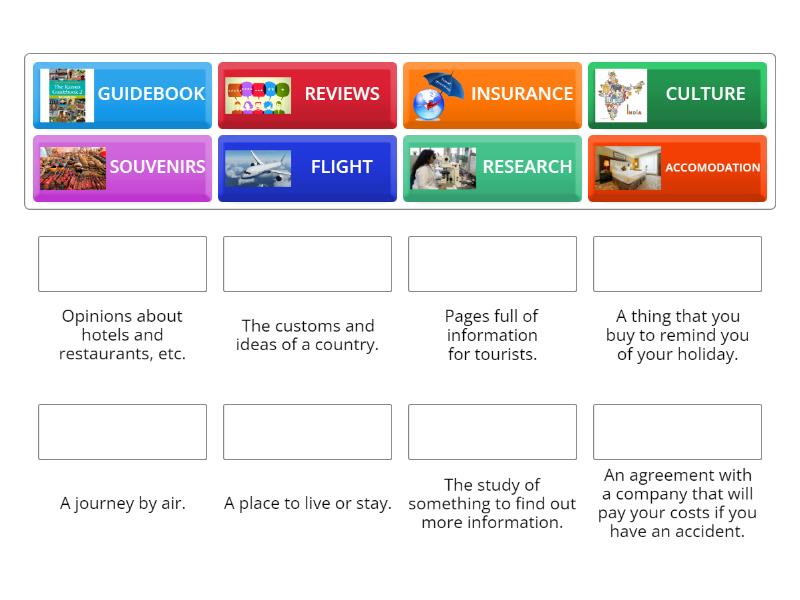 ACPB - B10 - VOCABULARY FOR HOLIDAYS - Match up