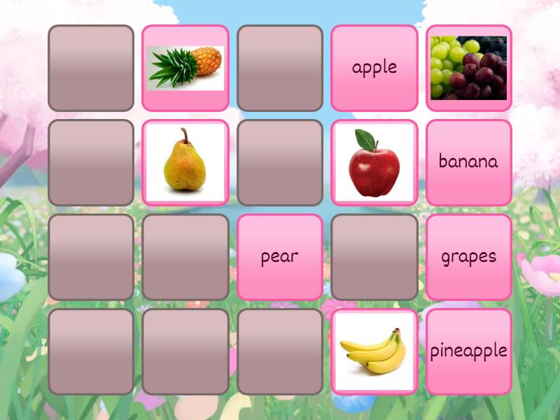 Fruits - Matching pairs