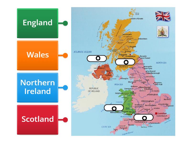 England - Labelled diagram
