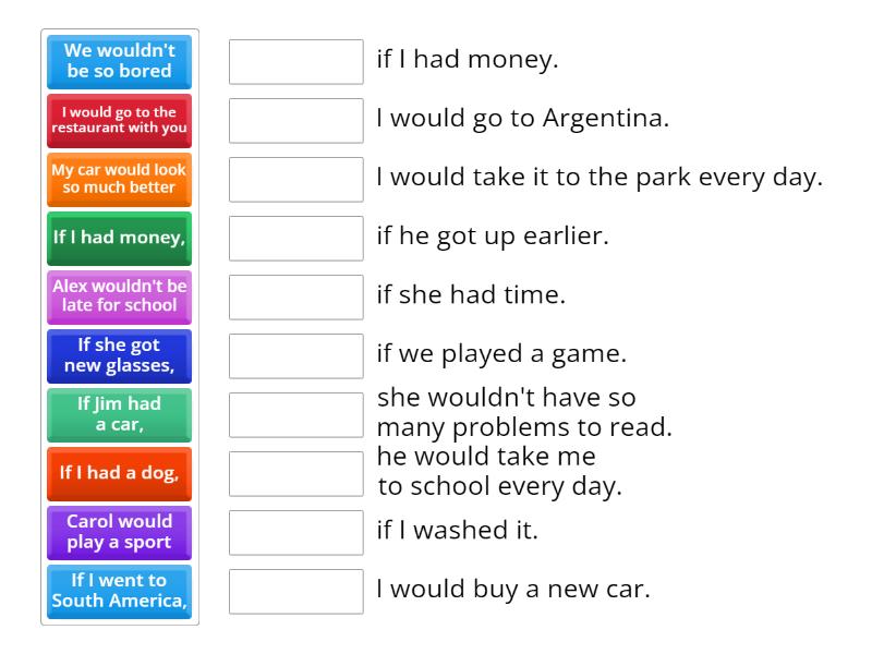 Second conditionals - Match up