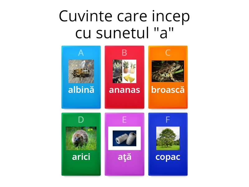 Sunetul " a " - Cuestionario