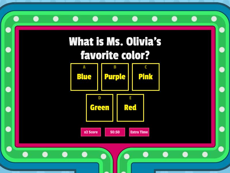 Teacher Olivia Quiz - Gameshow quiz