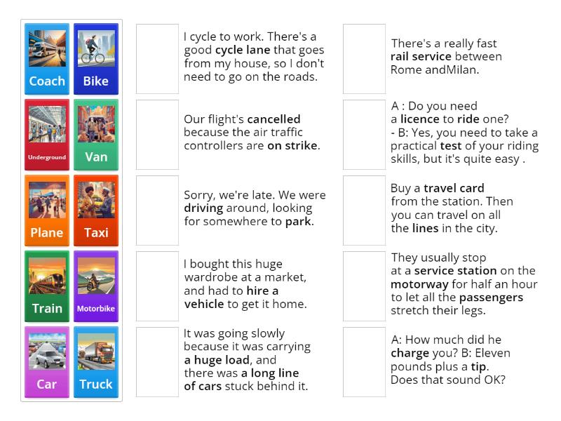 Transportation - Match up
