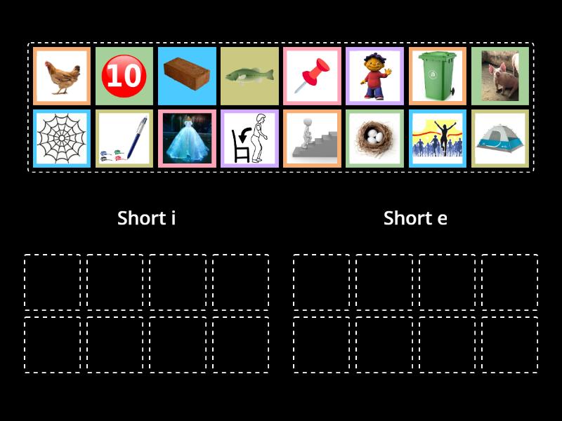 Short i and Short e - Group sort