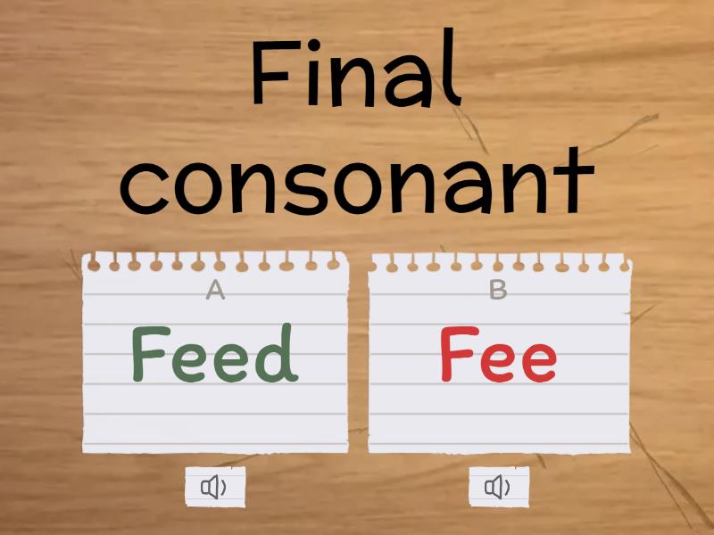 Final consonant sound 8 - Quiz