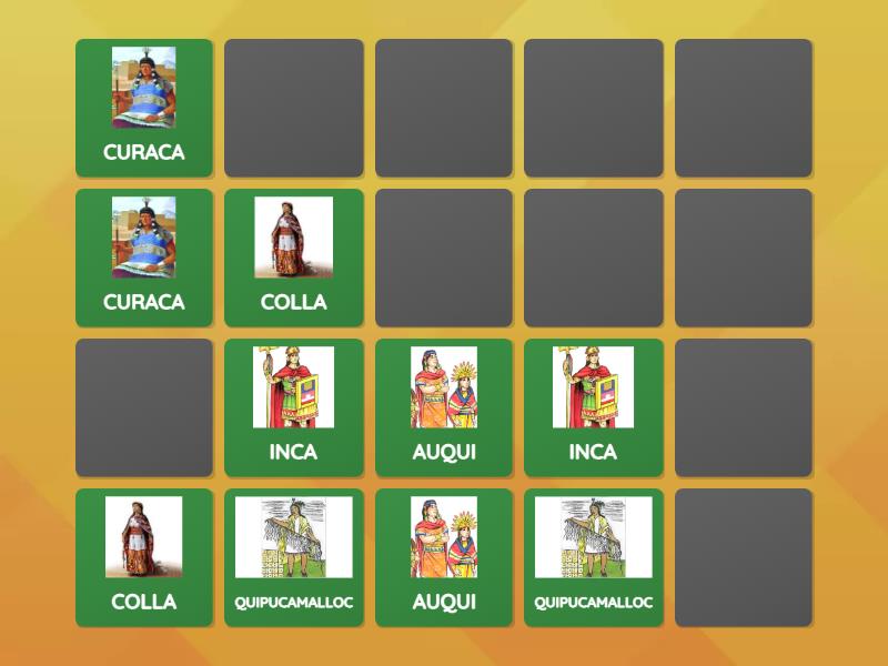 CULTURA INCA - Matching pairs