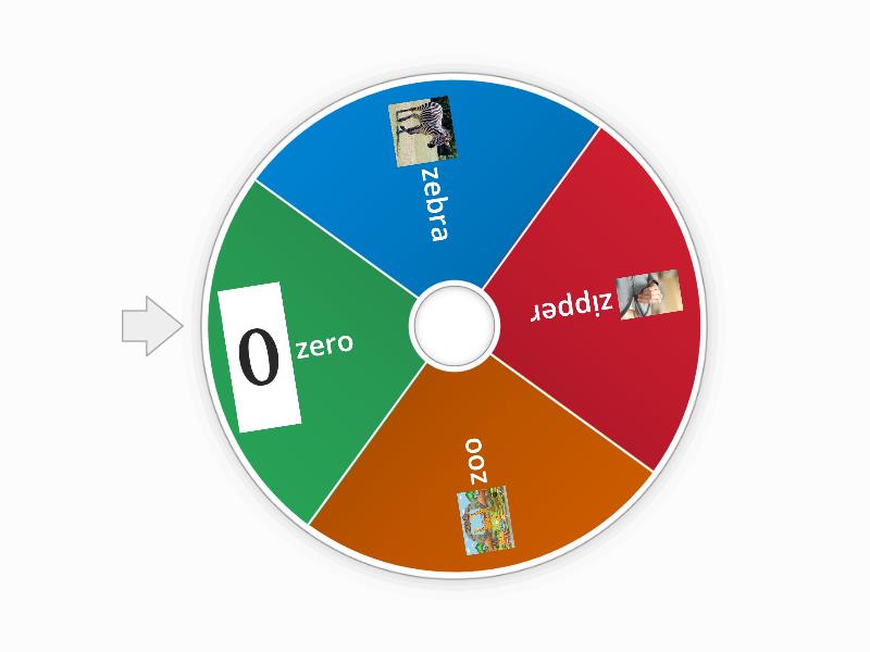 Phonics- Z Wheel - Spin the wheel