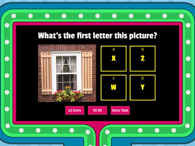 Letter. - Gameshow quiz