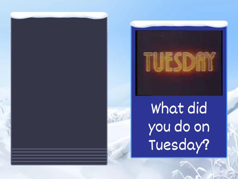 What did you do on ... ? Speak about your last week - Speaking cards