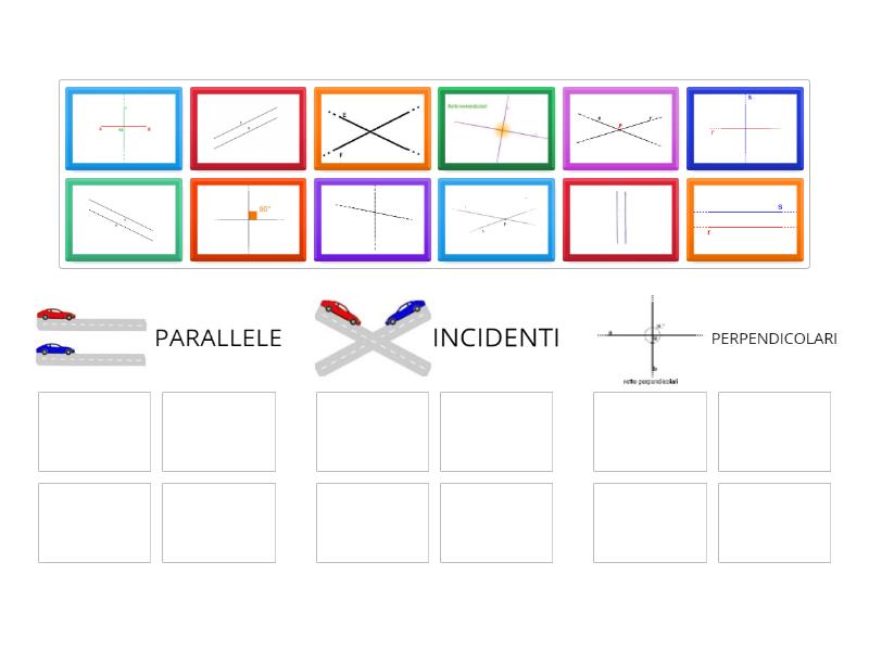 RETTE PERPENDICOLARI, INCIDENTI, PARALLELE - Group sort
