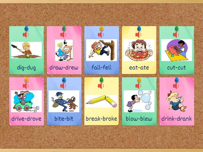 irregular verbs - Flip tiles