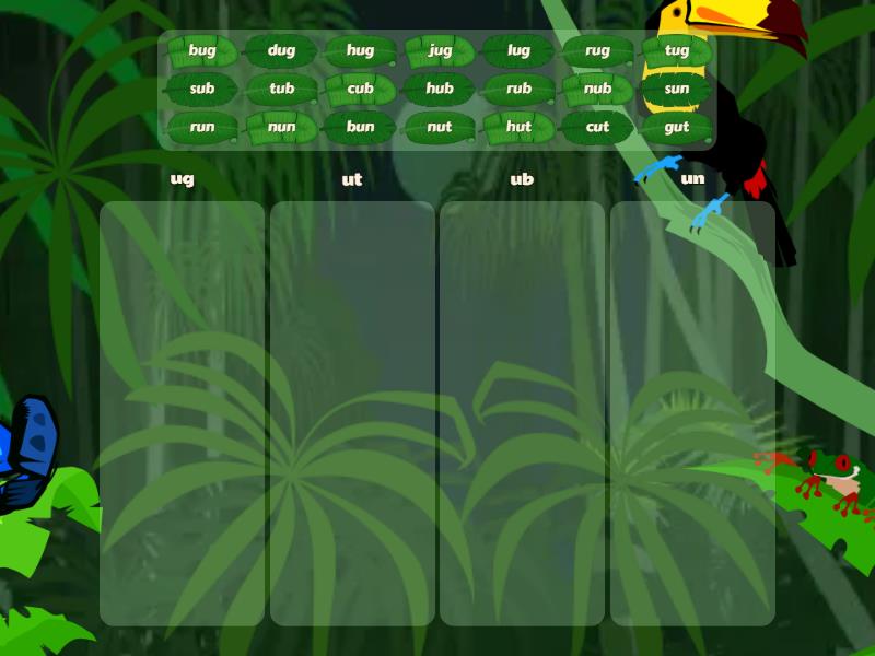 short u word family - Categorize