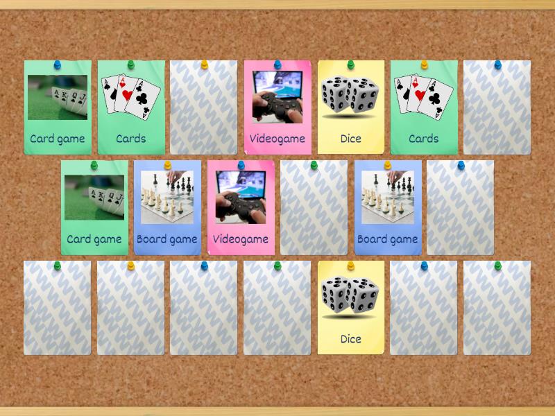 English - Memory game - Matching pairs