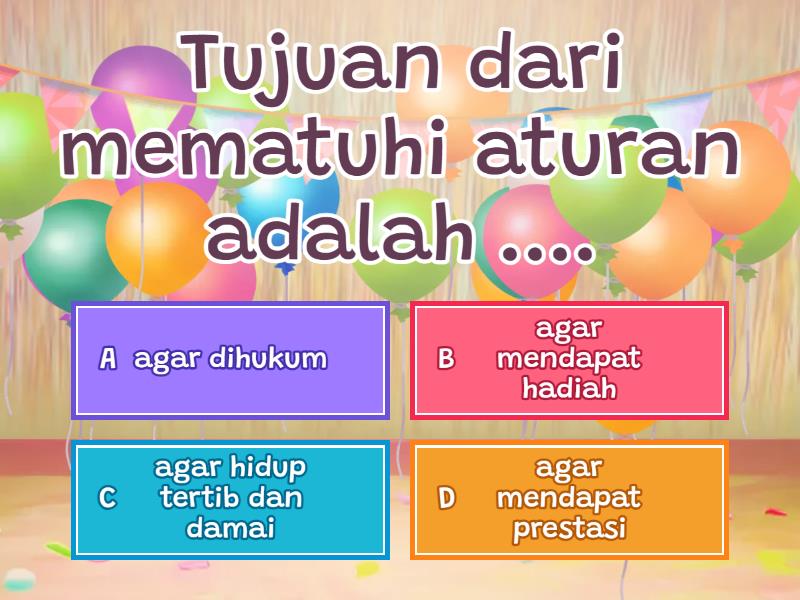 game wordwall kelompok Aku Patuh Aturan Pendidikan Pancasila - Kuis