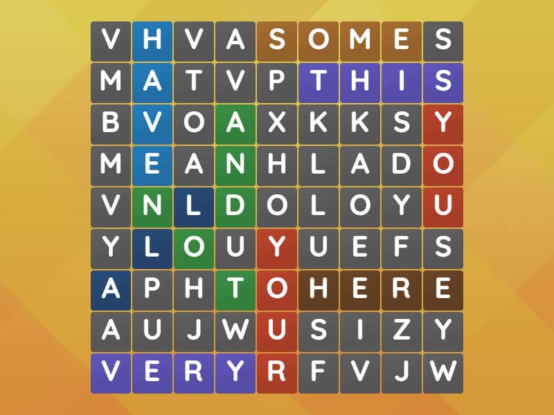 Social sight words search 11-20 - Wordsearch