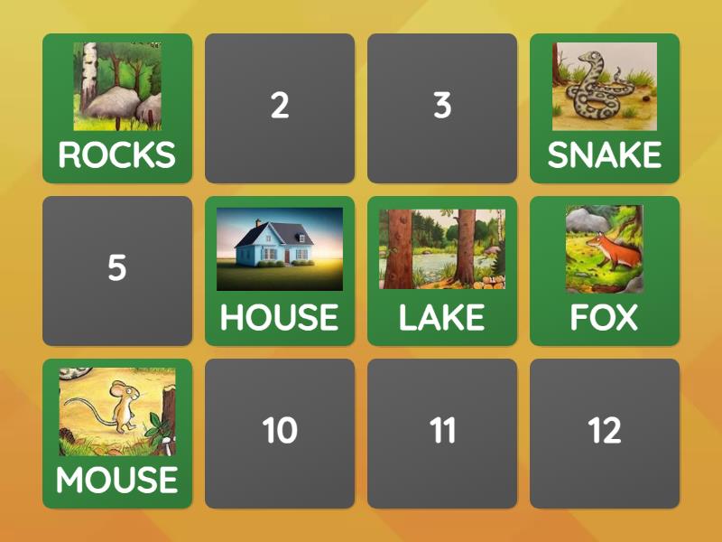 MEMORY GAME - THE GRUFFALO - Matching pairs