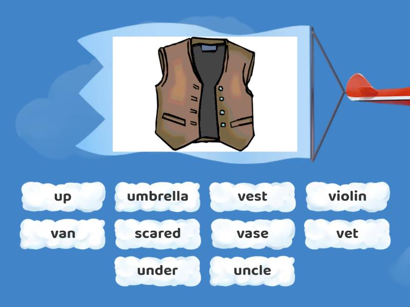 Phonics letter u,v - Find the match