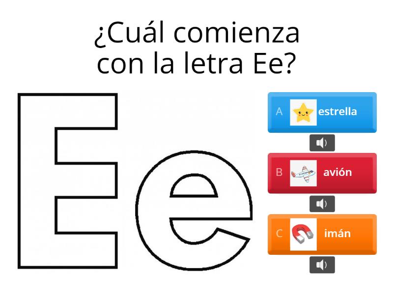 Letra Ee vocabulario - Quiz