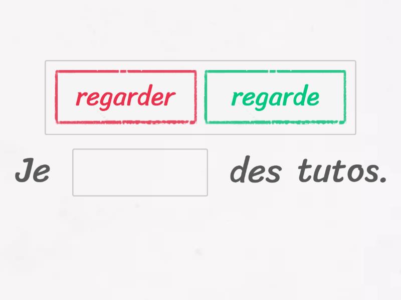 Present Tense 'er' verbs - Complete the sentence