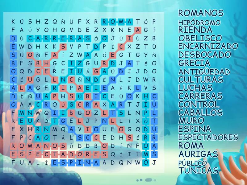sobre la antigua Grecia - Sopa de letras