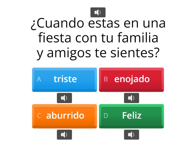 Las Emociones - Cuestionario