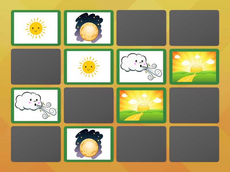 Weather memory game - Matching pairs