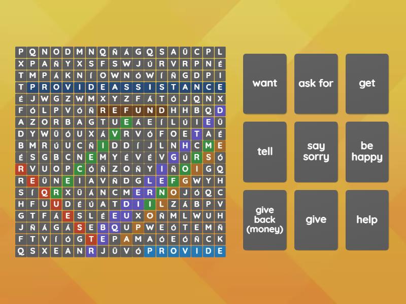 Formal words - Wordsearch