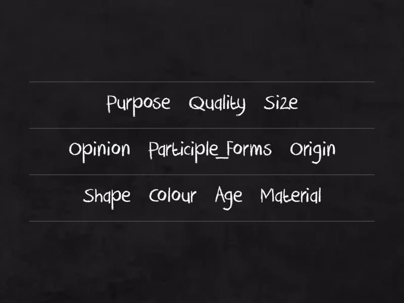 Adjective Order_Rules - Unjumble