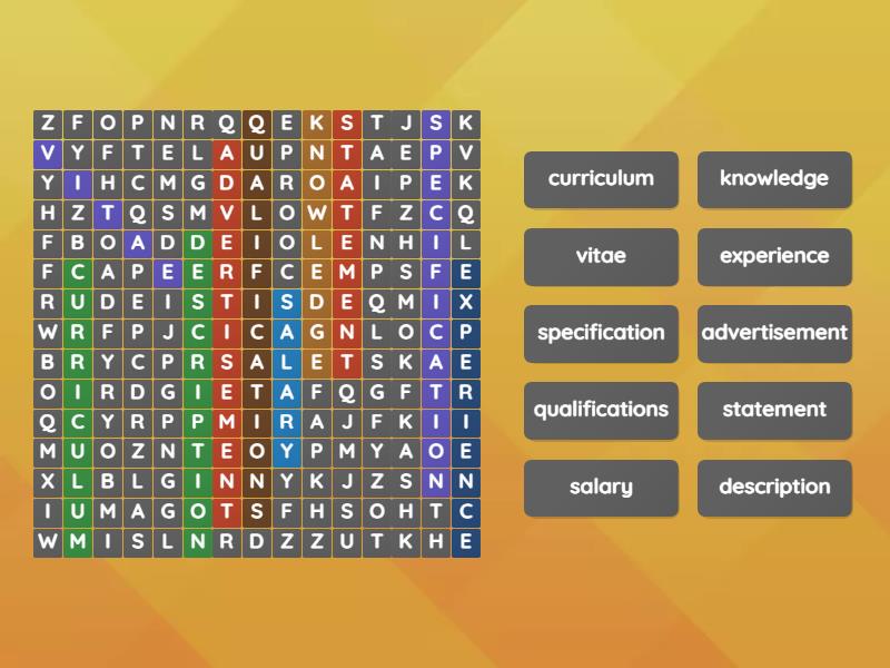 CV - Wordsearch